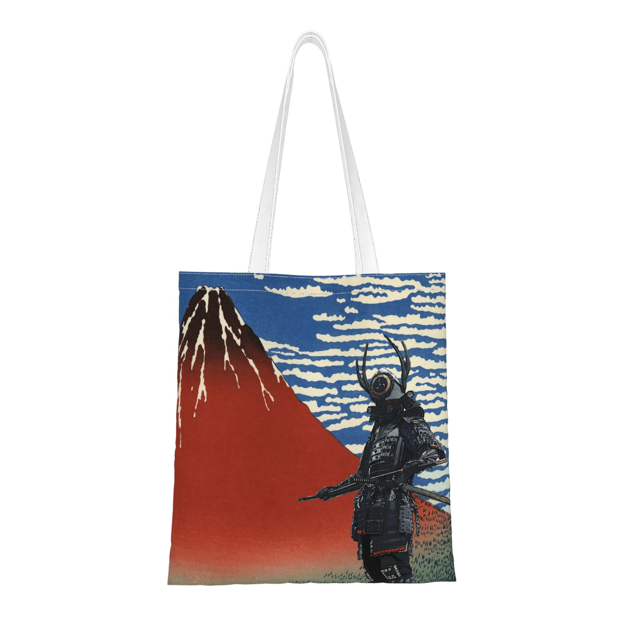 DouZhe Reusable Grocery Bags, Japanese Mount Fuji Samurai Lightweight ...