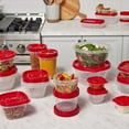 Rubbermaid TakeAlongs Food Storage Set, 40 Pieces, Red, BPA-Free ...
