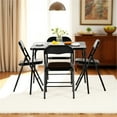 TEXBM Portable Folding Table and Chairs Set (1 Table + 4 Chairs) - 34 ...
