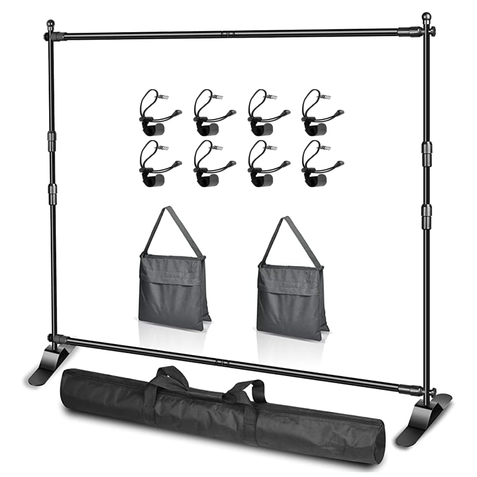 EMART 10 x 8ft (W x H) Adjustable Photo Backdrop Banner Stand with ...