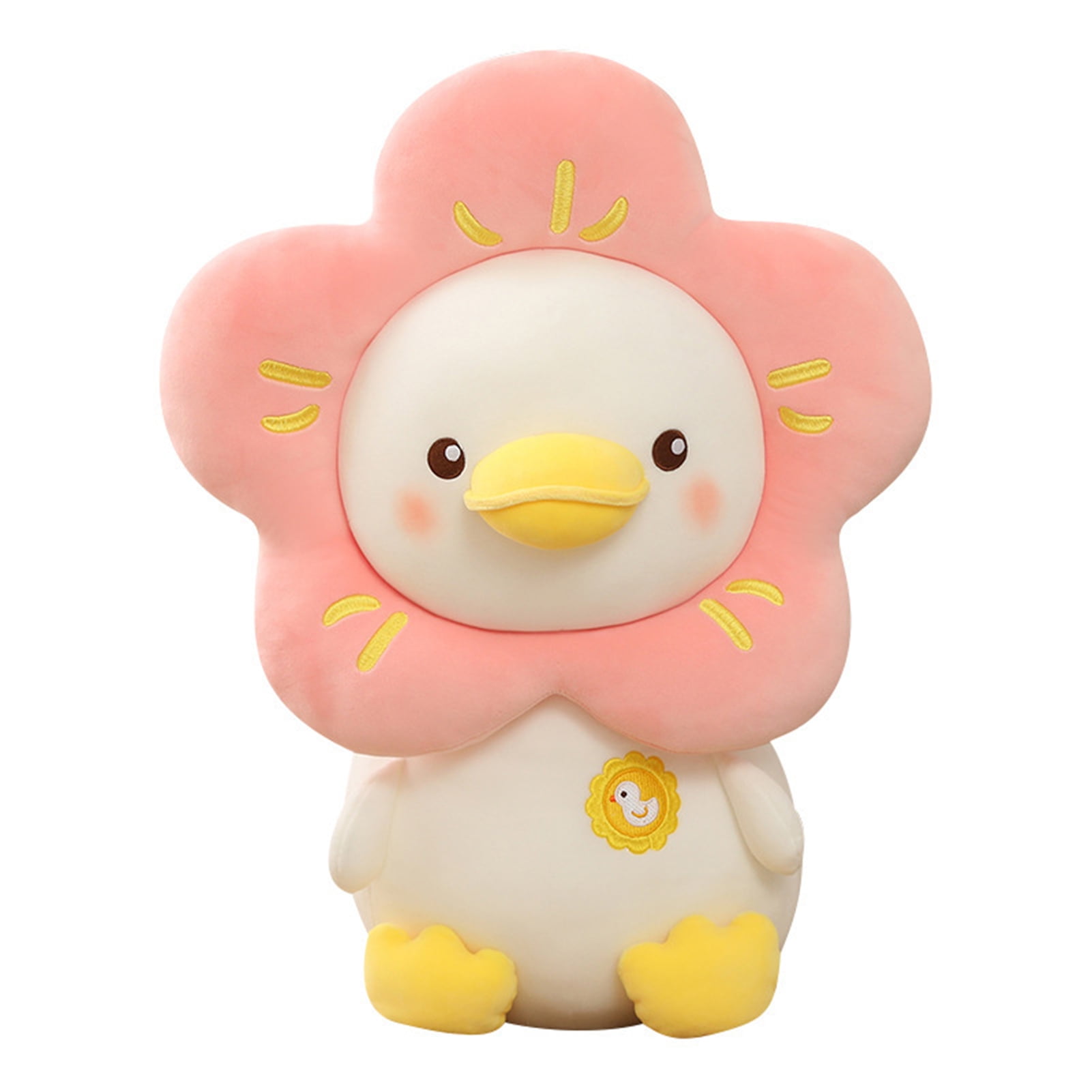 huanledash Duck Plush Toy PP Cotton Fully Filled Lovely Flower Duck ...