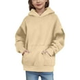 AHTJRT Hoodie Sweatshirt for Kids Girls Boys Solid Long Sleeve Kangaroo ...