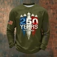 Curuila 250 Anniversary Usa Shirt For Men Crew Neck Print Long Sleeve ...