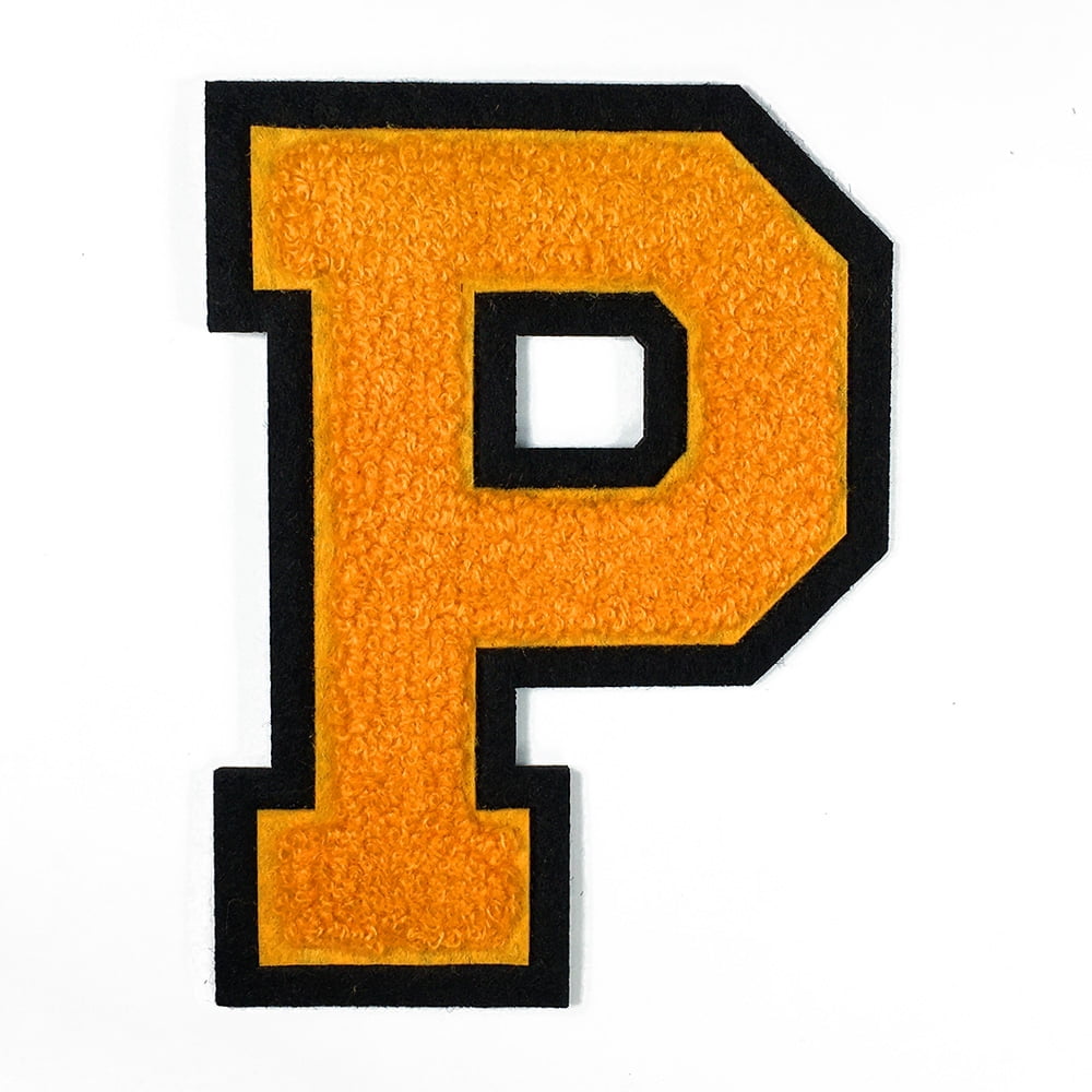 Chenille Stitch Varsity Iron-On Patch by pc, 4-1/2", Golden Yellow ...