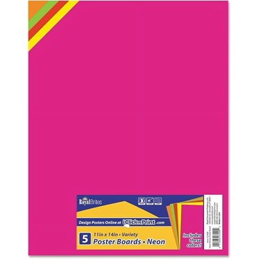 PaconÂ® Neon Poster Board, 22" x 28", Assorted Neon Colors, 25 Sheets ...