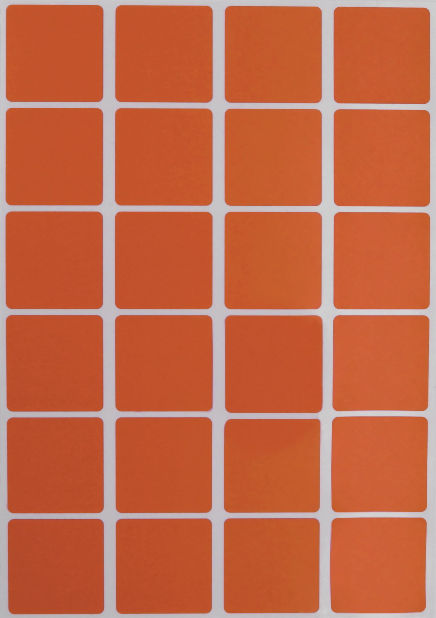 Royal Green Orange Square Shape Stickers for Arts and Crafts Adhesive ...