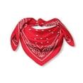 Balec Red Bandanas by Dozen 12 Pack for Women and Men (Paisley Cotton ...