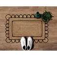KLAVATE Natural Jute Hand Braided Scalloped Area Rug - Walmart.com