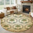 5ft Round Rug Vintage Palm Trees Area Rugs for Living Room Bedroom ...