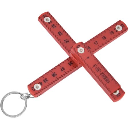 Foldable Ruler, Plastic Folding Ruler Portable ABS 2Pcs with Key Ring ...