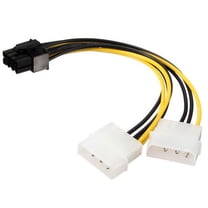 axGear Dual 4 Pin Molex IDE to 8 Pin PCI Express Power Cable PCI-E ...
