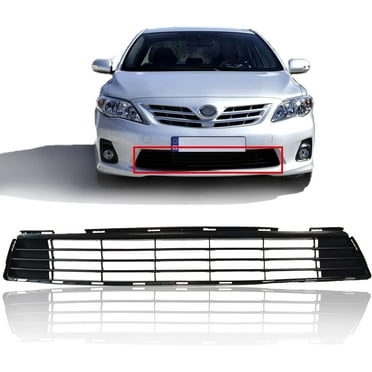 Kojem Front Bumper Upper Center Hood Grill ABS Black Badgeless Mesh ...