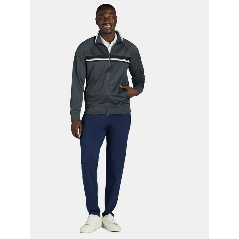 Athletic Works Men's and Big Men's Tricot Track Jacket Athletic Works Men's and Big Men's Tricot Track Jacket