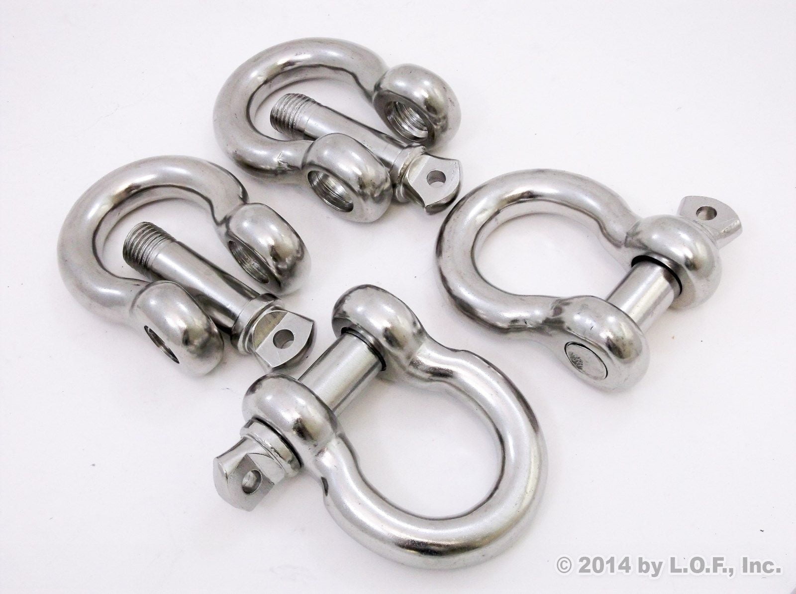 Red Hound Auto 4 Shackles 3/4 Inches Stainless Steel D Ring Anchor Bow ...