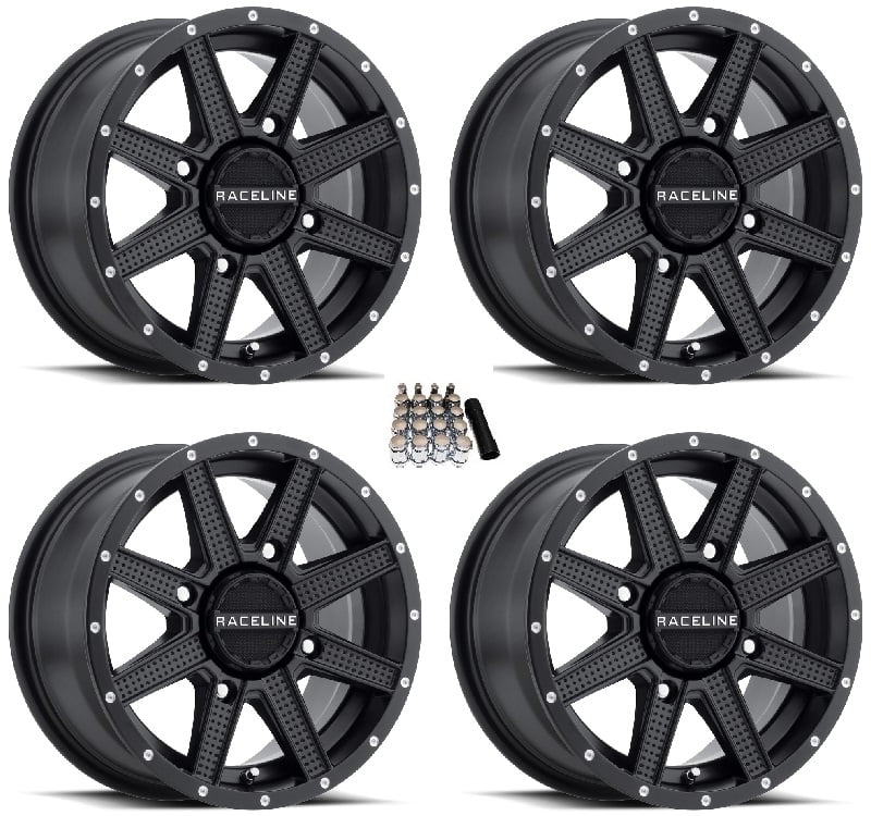 Raceline Hostage UTV Wheels/Rims Black 14" Kawasaki Teryx Mule ...