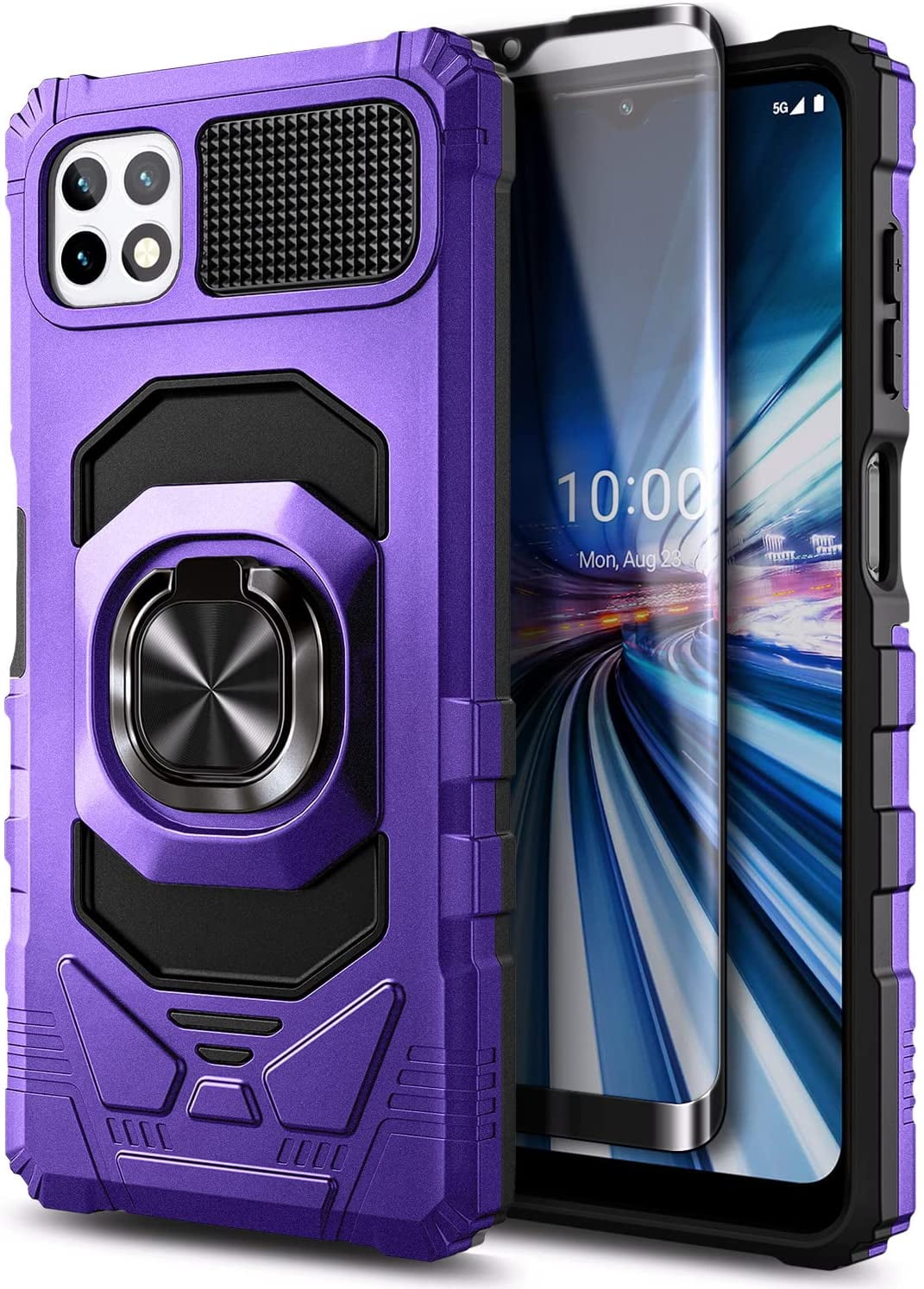 Boost Mobile Celero 5G Phone Case with Tempered Glass Screen Protector ...