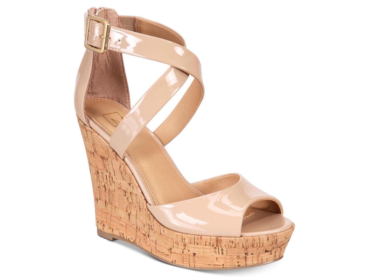 Material Girl Womens Steffy Peep Toe Casual Platform Sandals - Walmart.com