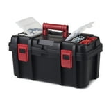 Hyper Tough 16-Inch Plastic Toolbox with Lid Organizers and Removable ...