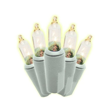 CC Christmas Decor Mini Christmas Light Set - Clear Lights - 33ft White ...