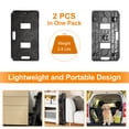 2 Rectangular Plastic Platform Dolly, 500 lbs Load Capacity Heavy Duty ...