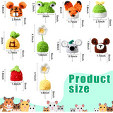 Mini Small Animals Hat with Adjustable Strap Lovely Hand Knitted Tiny ...