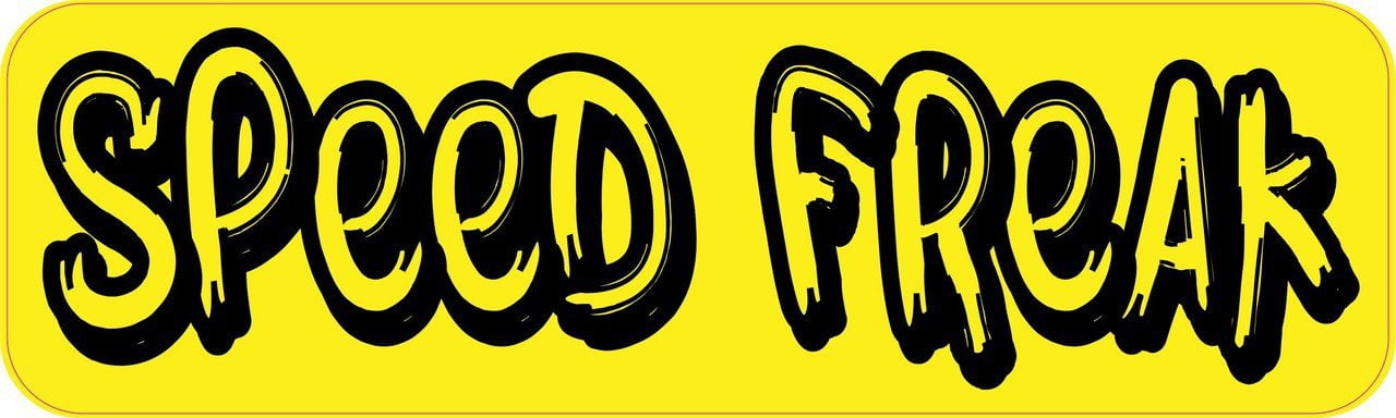 10in x 3in Speed Freak Bumper Stickers Vinyl Decals Sticker Decal ...