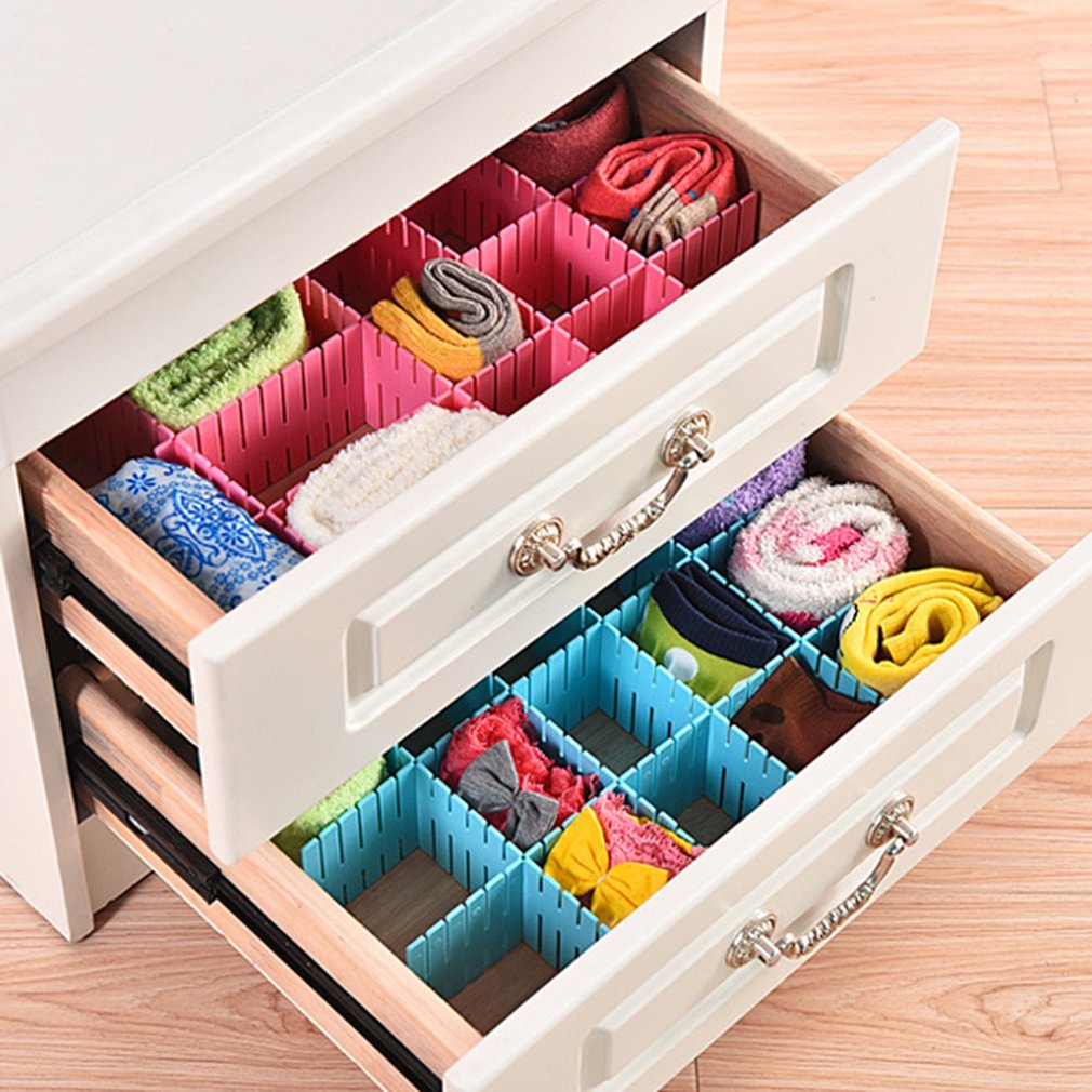 4pcs/Set Thick Plastic Drawer Divider Organizer Combination Free ...