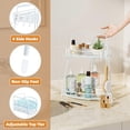 2 Tier Corner Bathroom Counter Organizer, Metal Bathroom Countertop ...