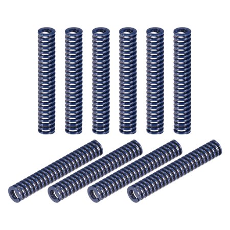 Uxcell Die Spring 10 Pack 10mm OD 60mm Long Spiral Stamping Light Load ...