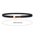 Adult Skinny Waist Belt with Adjustable Buckle Waistband PU Thin Waist ...