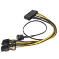 24Pin to Dual 6+2 Pin 8 Pin with on Off Switch Cable 6Pin 8Pin Male to ...