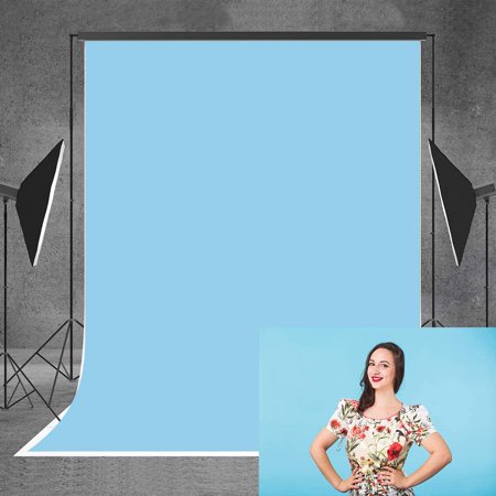 5x7ft Fabric Baby Blue Photography Backdrop Pure Color Solid Blue ...