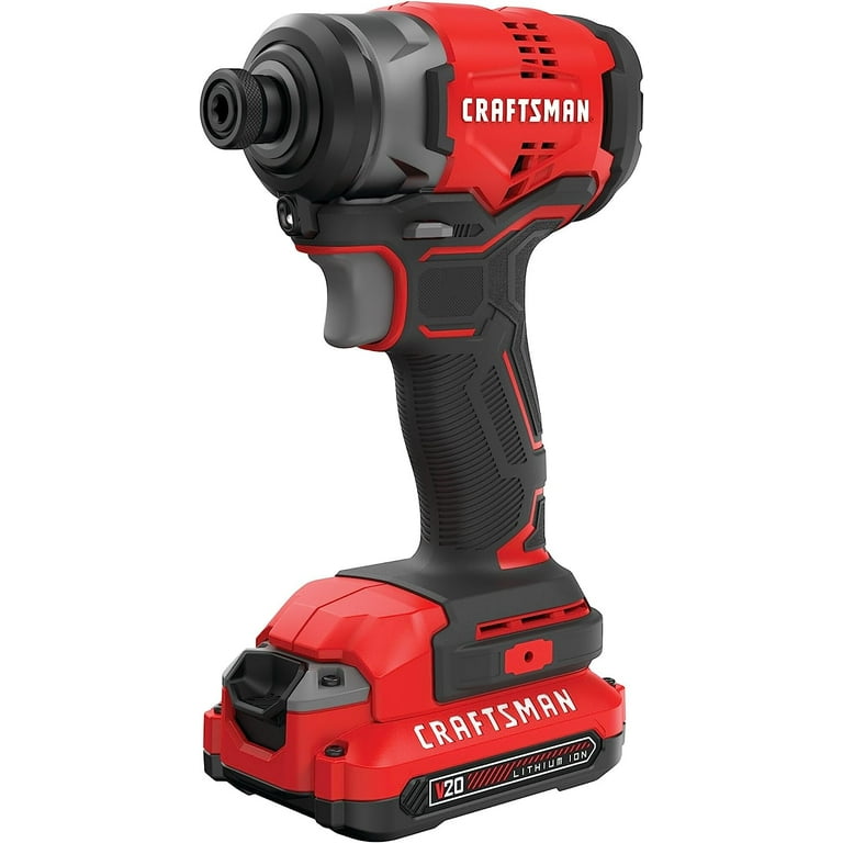 CRAFTSMAN V20 Cordless Impact Driver Kit 1 4 inch Battery and Charger Included CMCF810C1 Walmart