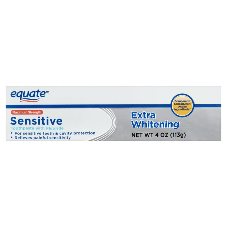 Equate Maximum Strength Sensitive Extra Whitening Toothpaste With ...