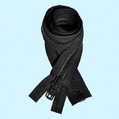 36" VISLON ZIPPER ~ YKK #8 Molded - Separating ~ Black (1 Zipper ...