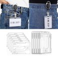 5 Pieces Transparent Id Badge Holder with Easy Access Thumb Slot ...
