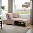 Aukfa 71" Convertible Chaise Futon Pull Out Sofa Chair Bed, Adjustable ...