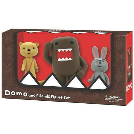 this 3-piece PVC figure set features Domo and his friends Mr. Usaji the ...