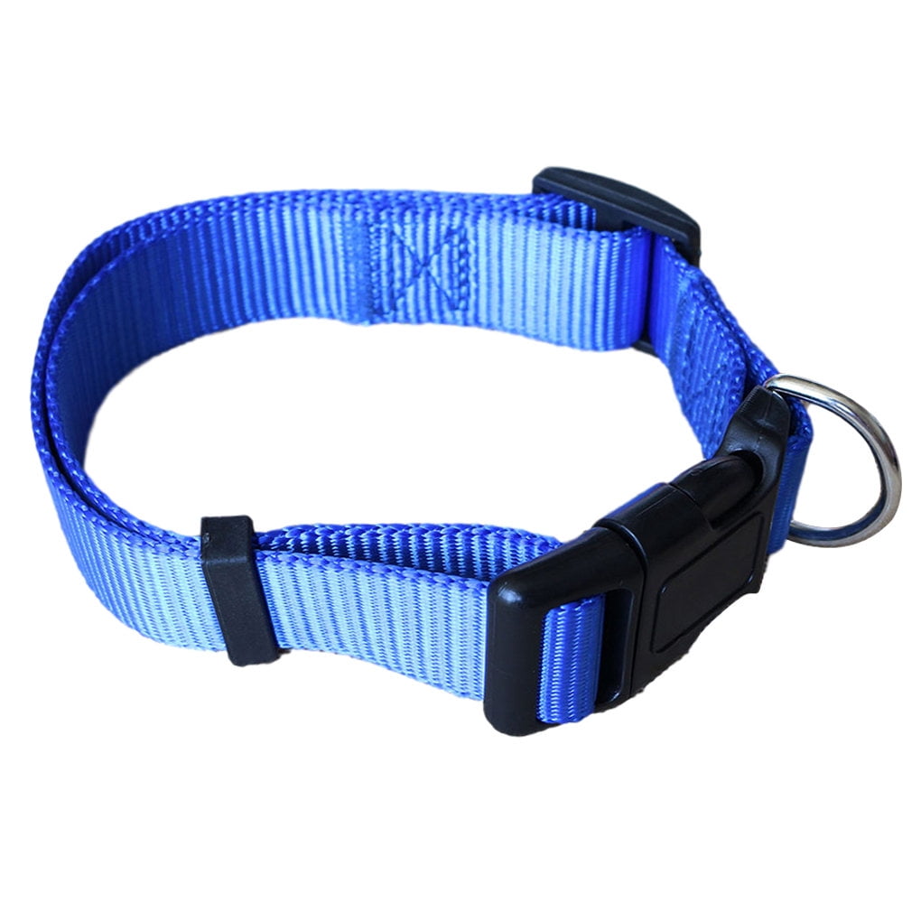 PetEquip Adjustable Nylon Dog Collar Solid Color Puppy Neck Pet Leash ...