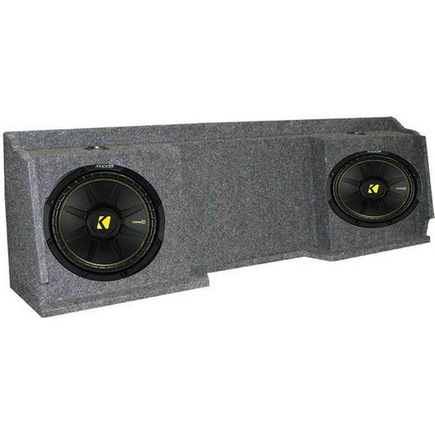2) Kicker 44CWCS124 12 Inch Subwoofers + GMC Chevy Silverado Ext Cab ...