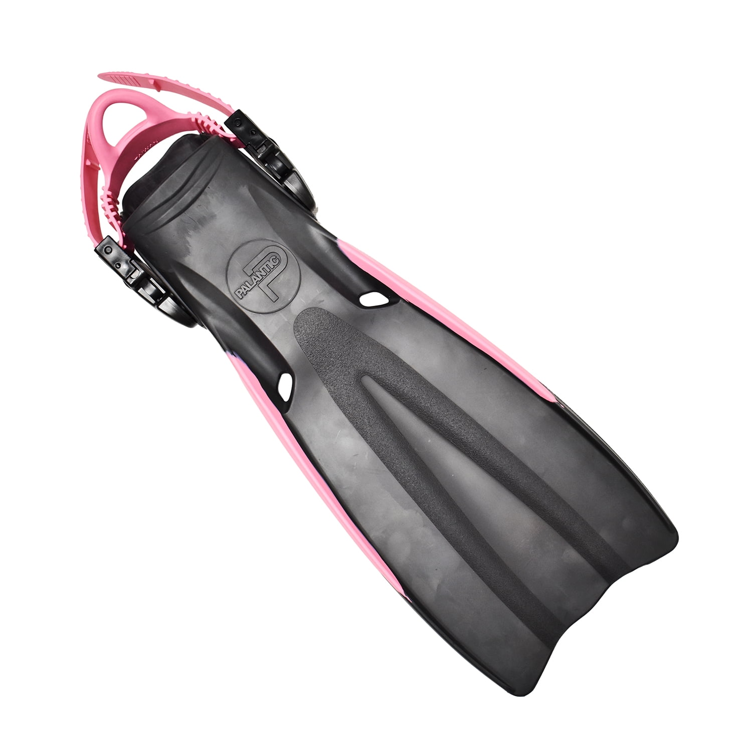 Scuba Choice Palantic Open Heel Rubber Dive Fins with Bag, Black/Pink ...