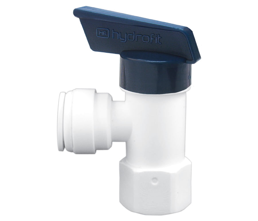 Reverse Osmosis (RO) Tank Ball Valve 3/8" Quick Connect x 1/4" Female ...