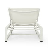 GDF Studio Mottetta Outdoor Mesh and Aluminum Armless Adjustable Chaise ...