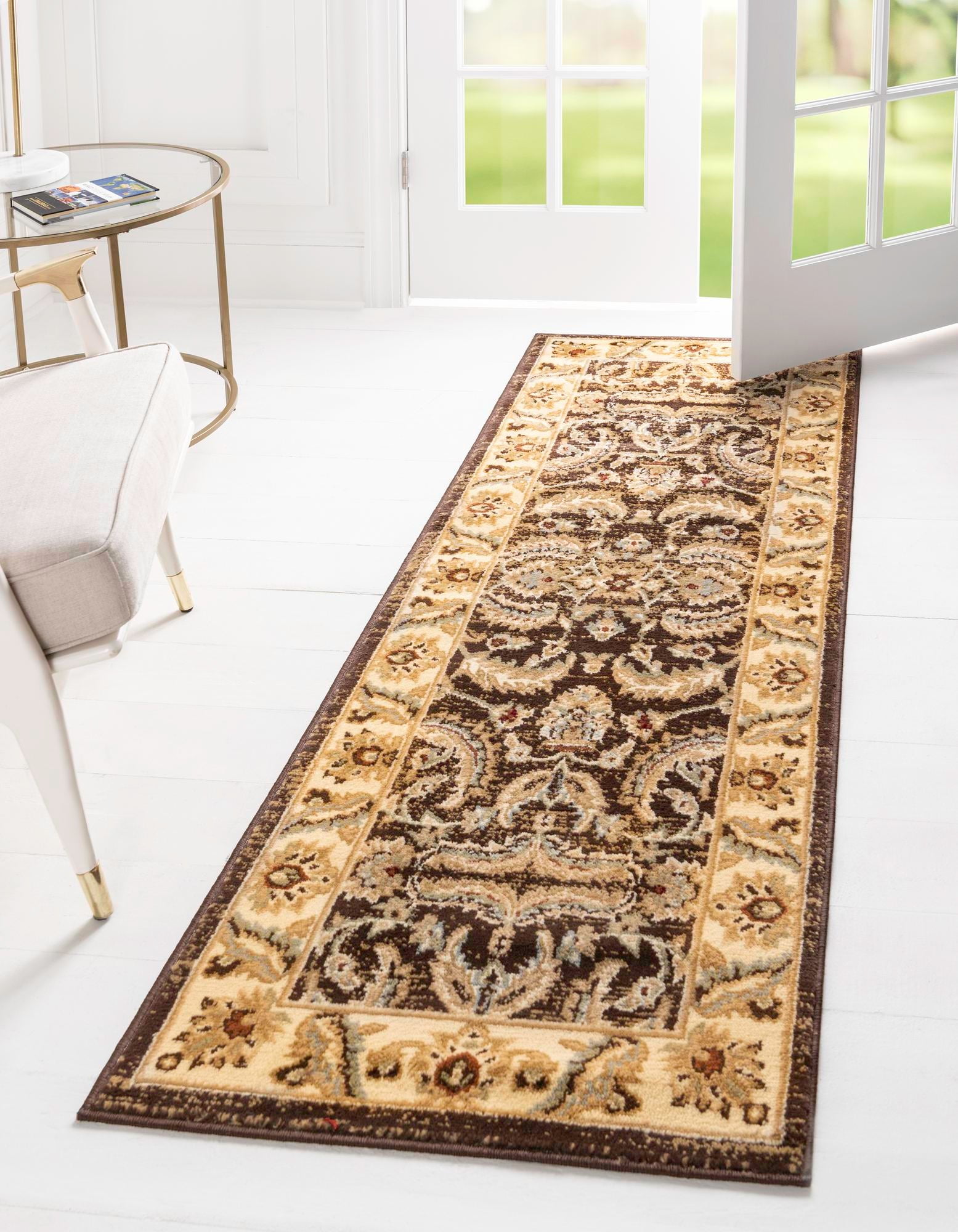 Rugs.com Aditi Collection Rug – 2' 2 x 6' Runner Brown Low Rug Perfect ...