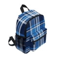 Blue Checkered Pattern Mini Backpack Cute Small Backpack with Chest ...
