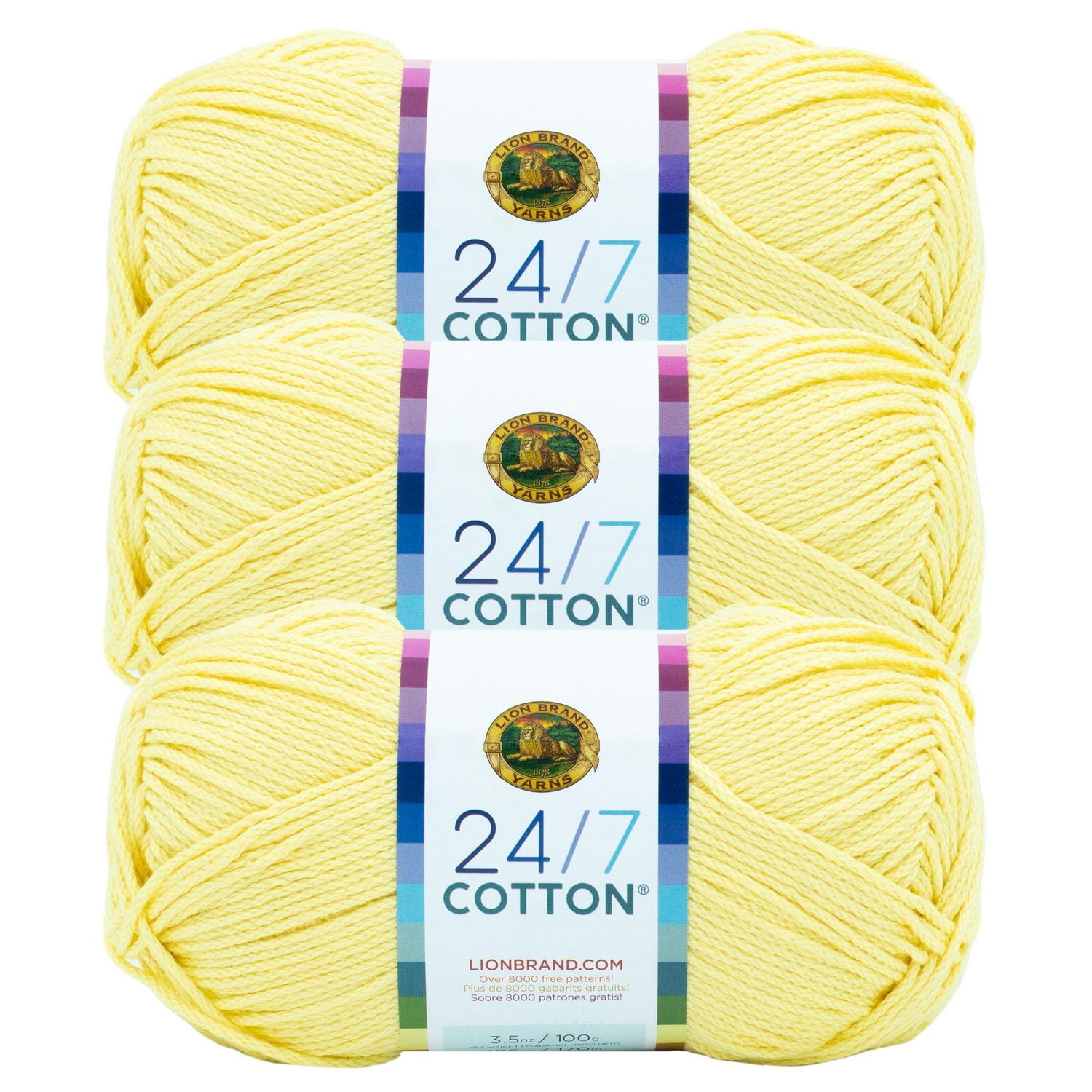 Click here for Lion Brand 24/7 Cotton Yarn #4 Medium/Worsted Cott... prices