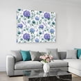 Blue Purple Canvas Print Wall Art, Hydrangea Eucalyptus Leaves Country ...