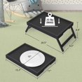asdfgh Bed Tray Table with Folding Legs,Bamboo Breakfast in Bed for TV ...