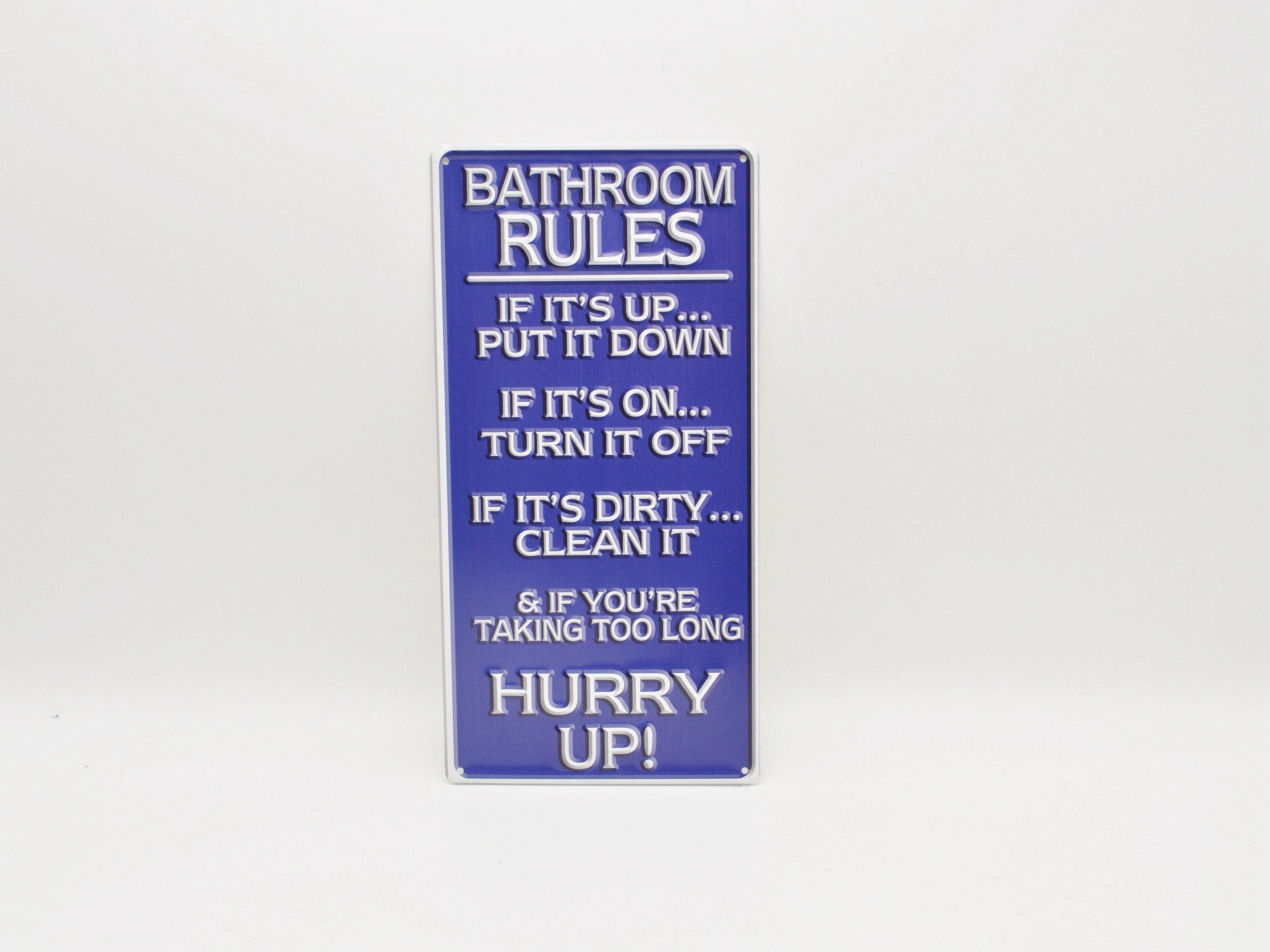 "Bathroom Rules" Metal Sign - Walmart.com