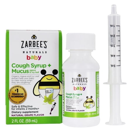Zarbee's - Baby Cough Syrup + Mucus Relief Grape - 2 fl. oz. | Walmart ...